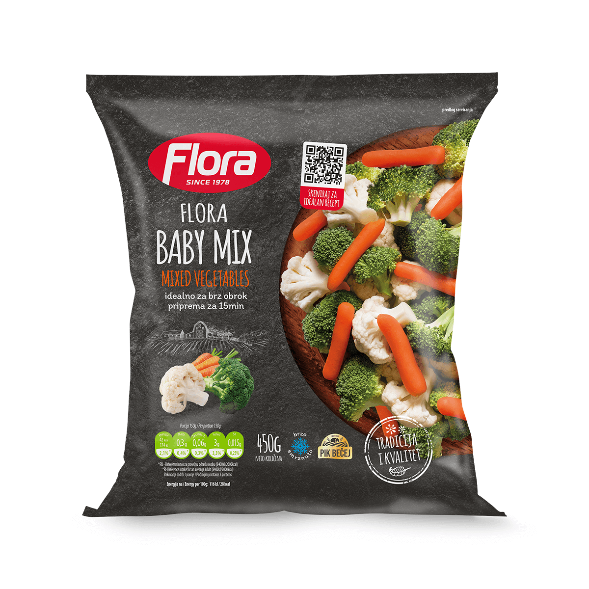 Flora baby mix - nutritivne vrednosti - Flora Foods