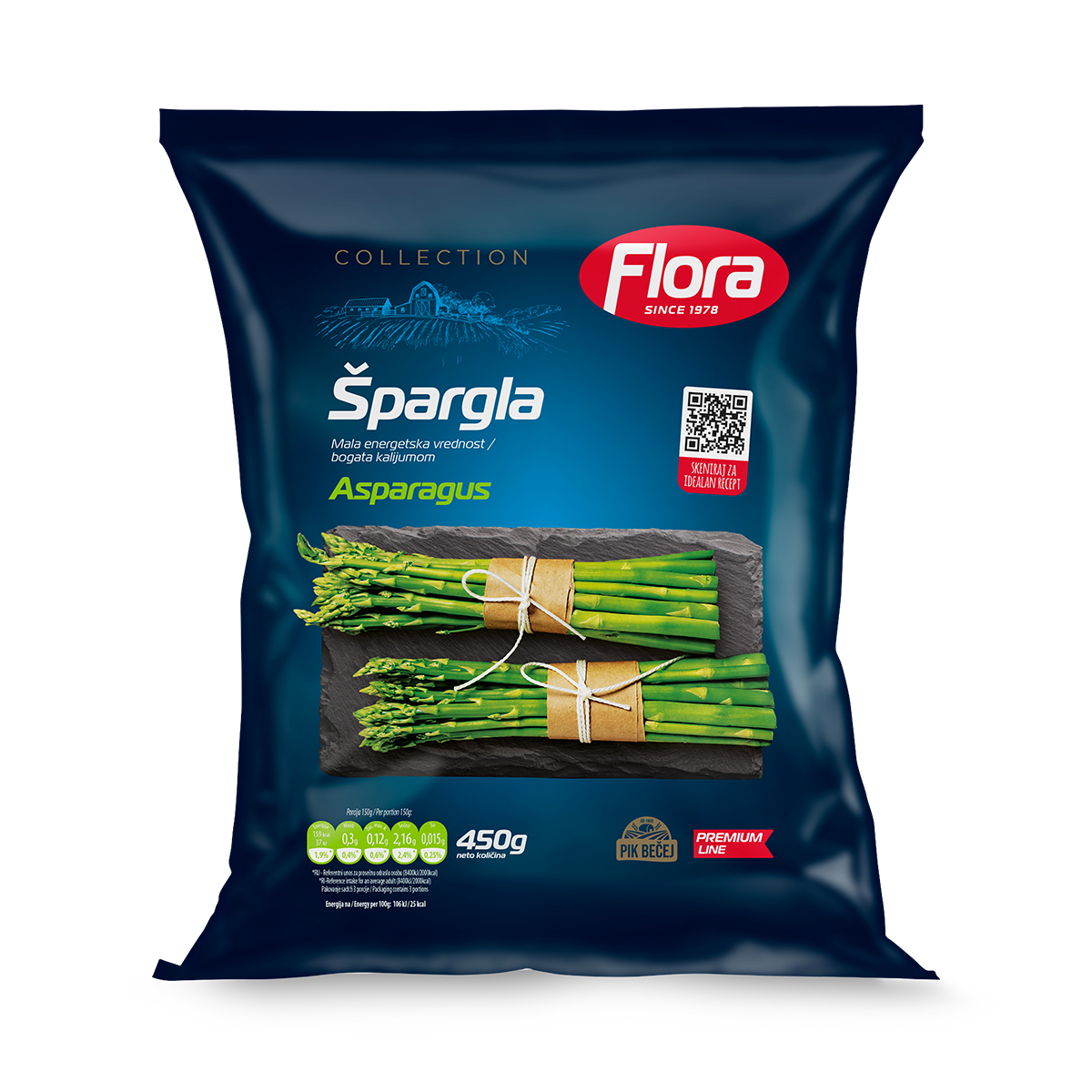 Špargla - nutritivne vrednosti - Flora Foods