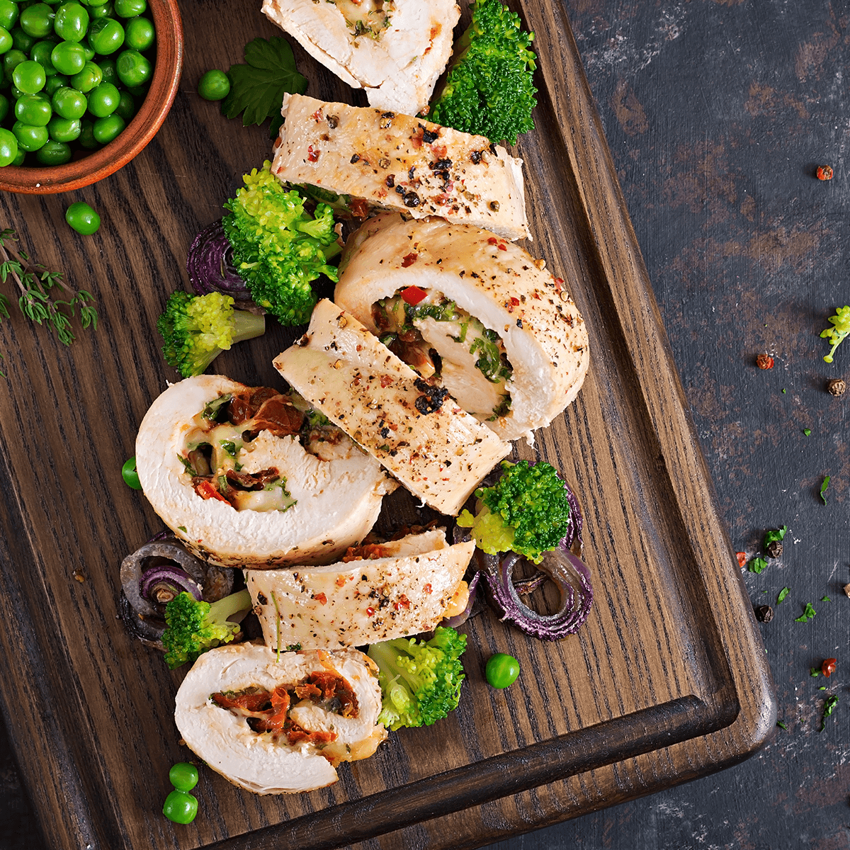 Pileći rolat s graškom i brokolijem - Flora Foods