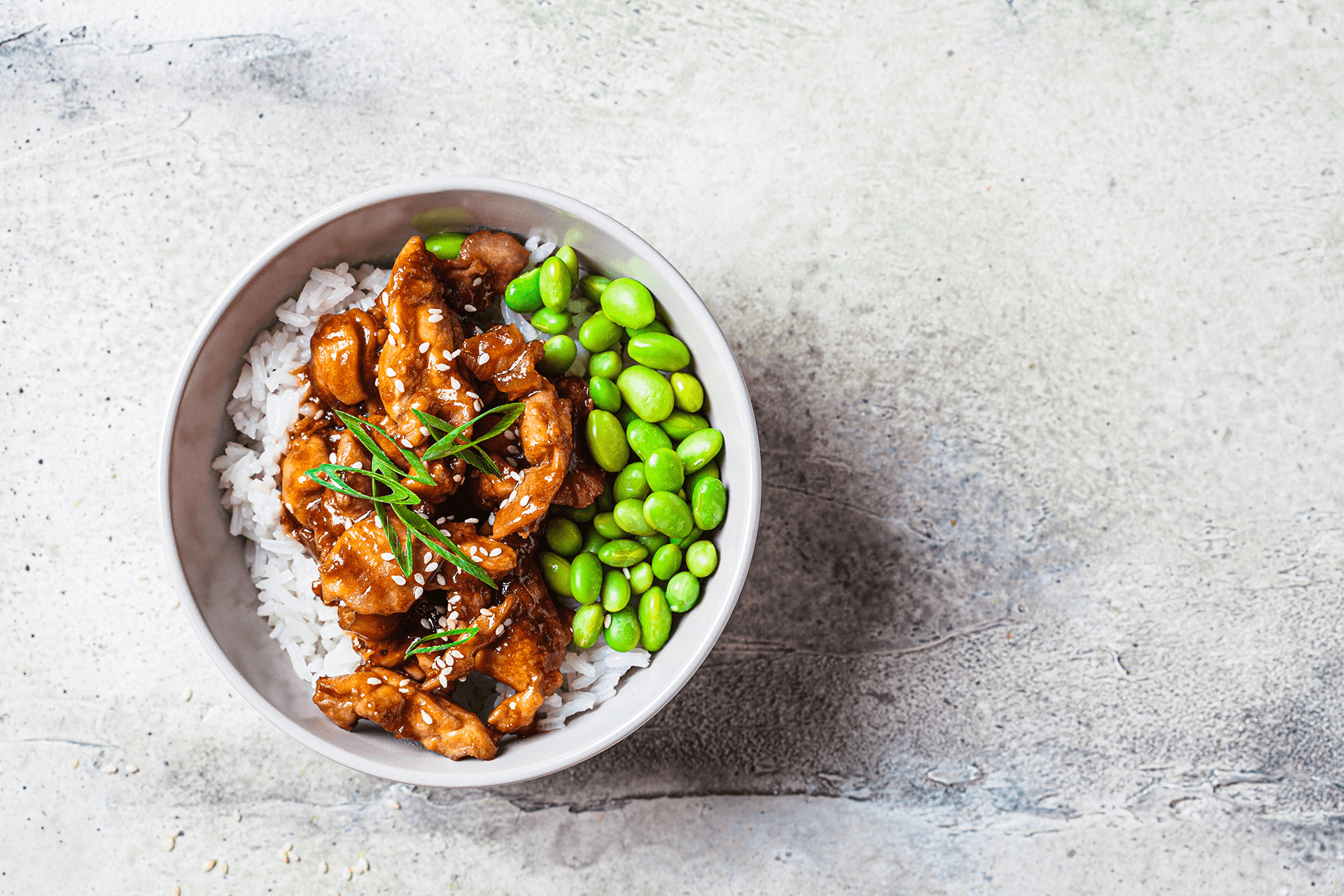 Riža sa edamame i piletinom - Flora Foods